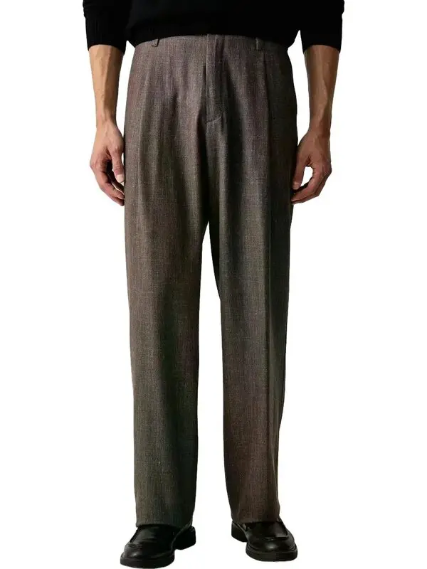Paul & Shark Pleated Straight-leg Trousers - Grey