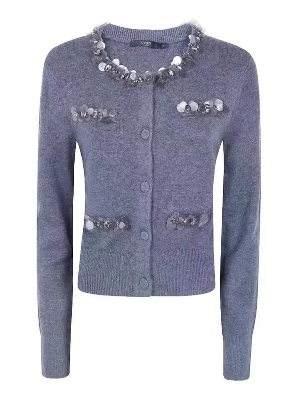Seventy Sequin-embellished Cardigan - Grey