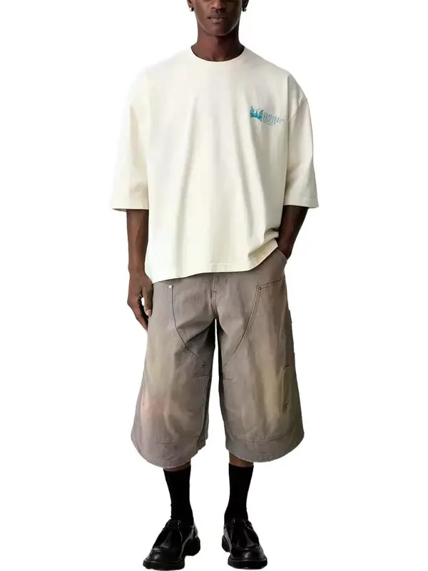 WILLY CHAVARRIA Graphic-print Oversized T-shirt - Neutrals