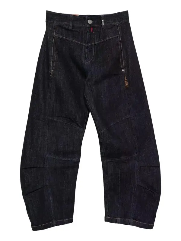High Wide-leg Jeans - Blue