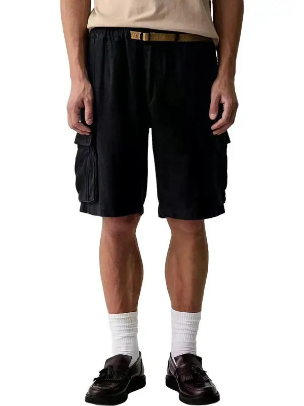 AERONAUTICA MILITARE Belted Cargo Shorts - Black