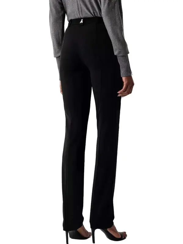 Patrizia Pepe Fly-plaque Slim-fit Trousers - Black