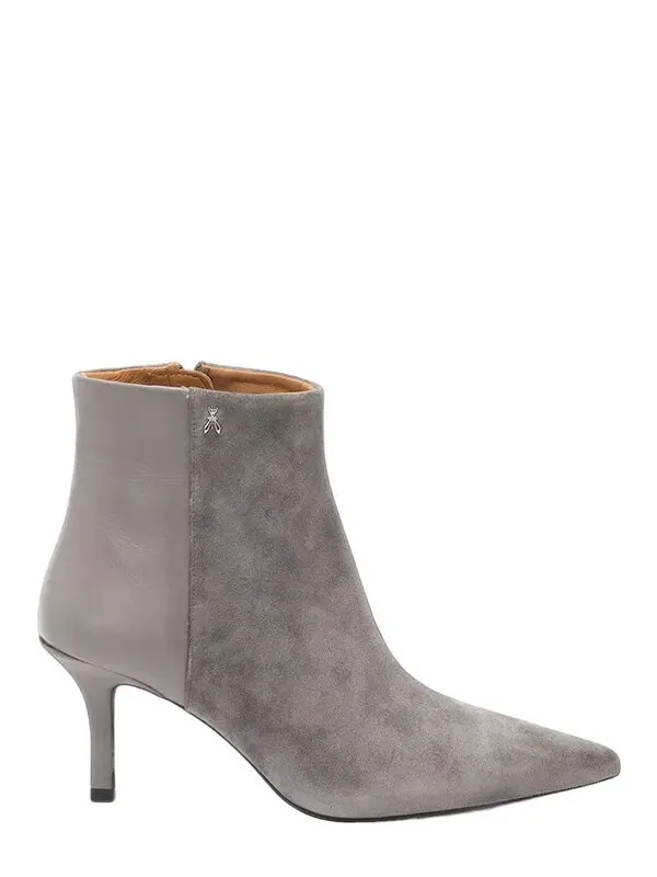 Patrizia Pepe Pointed-toe Panelled Ankle Boots - Grey