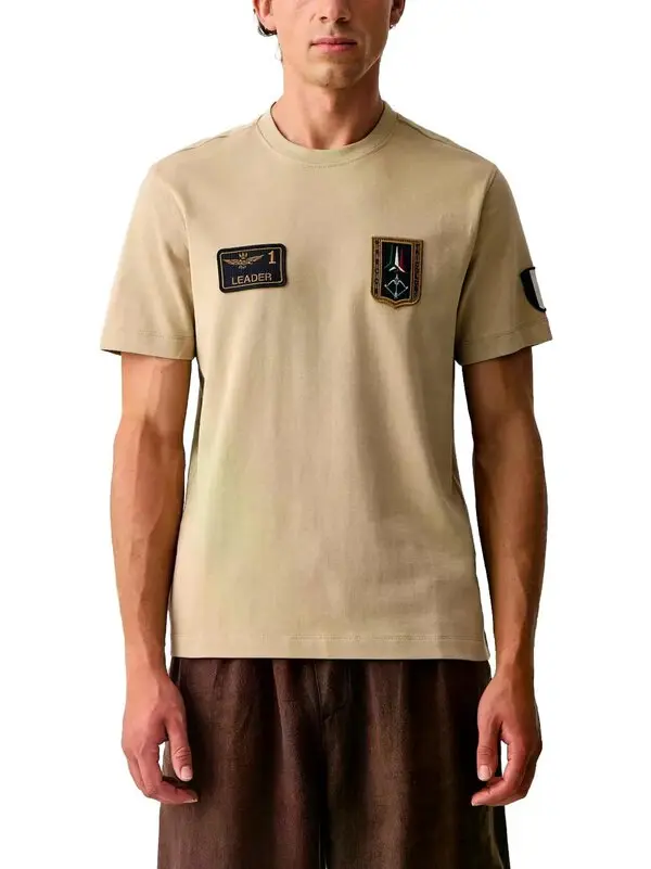 AERONAUTICA MILITARE Logo-patch T-shirt - Neutrals