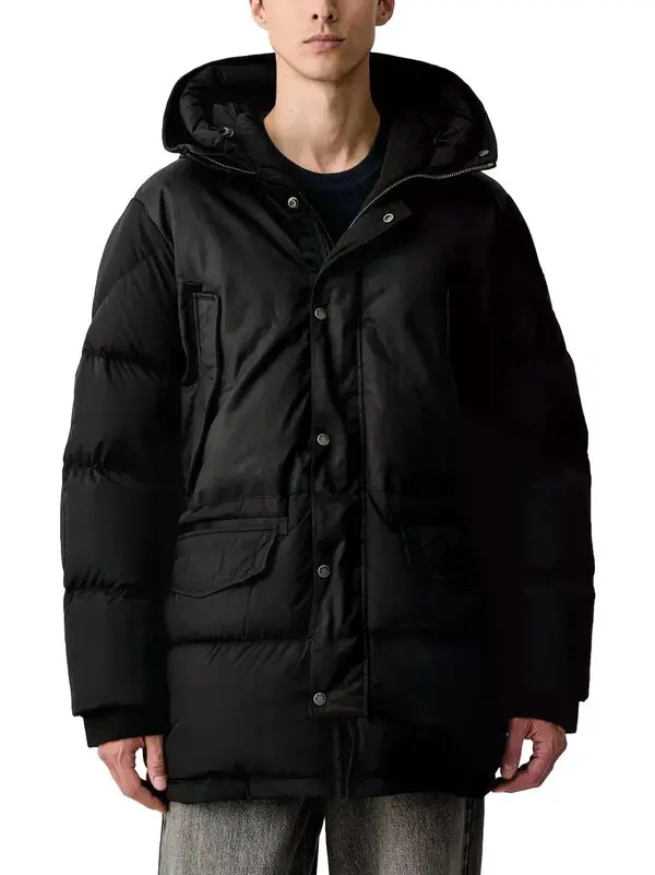 AERONAUTICA MILITARE Hooded Padded Coat - Black