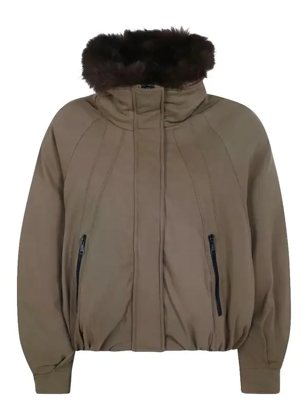 GIOVANNI PARIS Belina Oversized Parka Coat - Brown