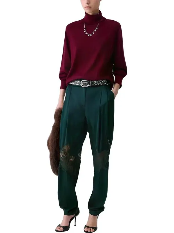 Liu Jo Wool Turtleneck With Bracelet - Red