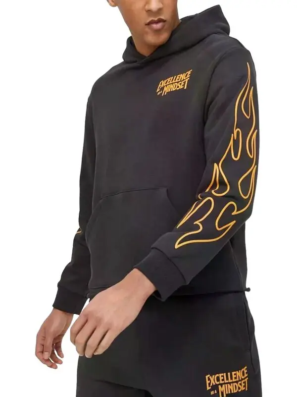 PUMA Flame-print Hoodie - Black