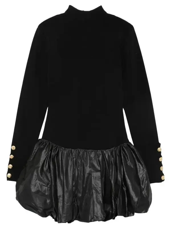 Aje Elodi Button-embellished Bubble-hem Mini Dress - Black