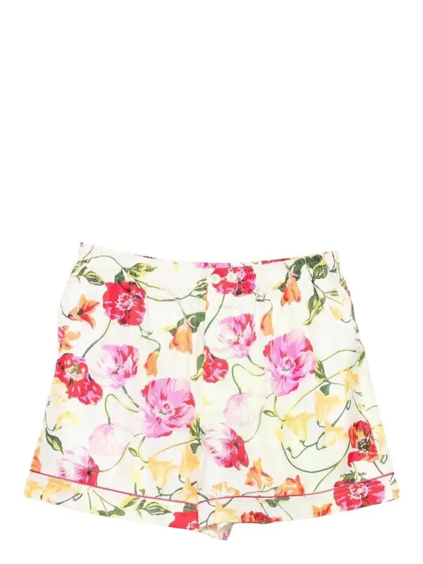 Kenzo Floral-print Pocket Shorts - Neutrals