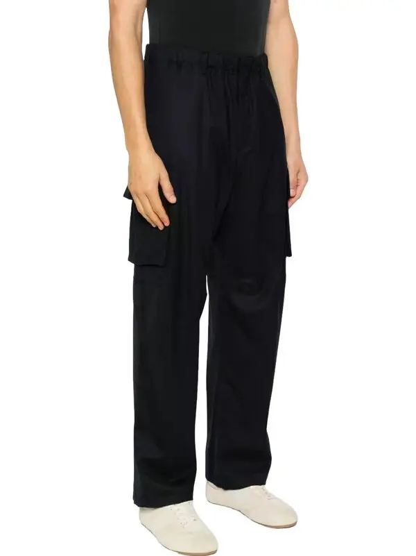 LARDINI Internal-drawstring Cargo Pants - Blue