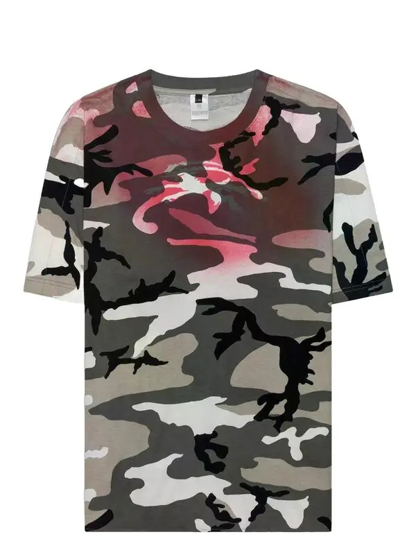 PROTOTYPES Goat Stencil Camouflage-print T-shirt - Grey