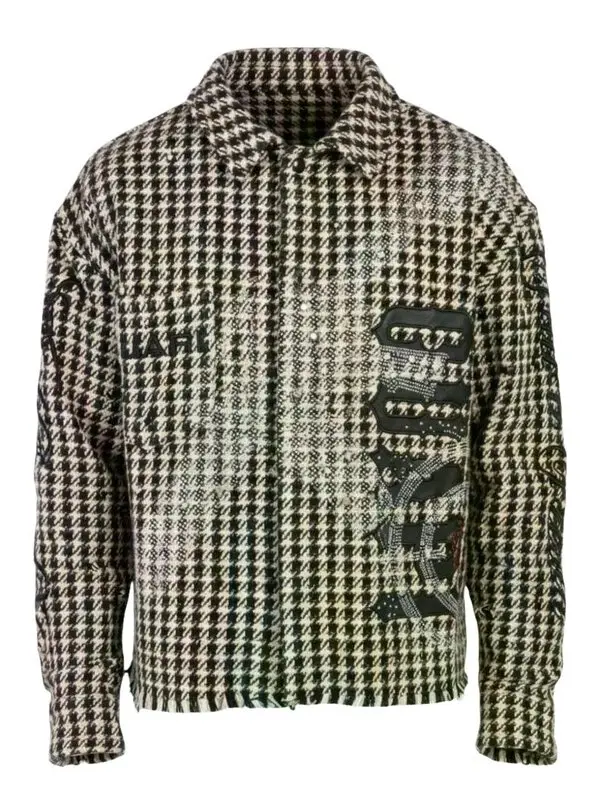 GUAPI Rhinestone-embellished Patterned Shirt - Neutrals