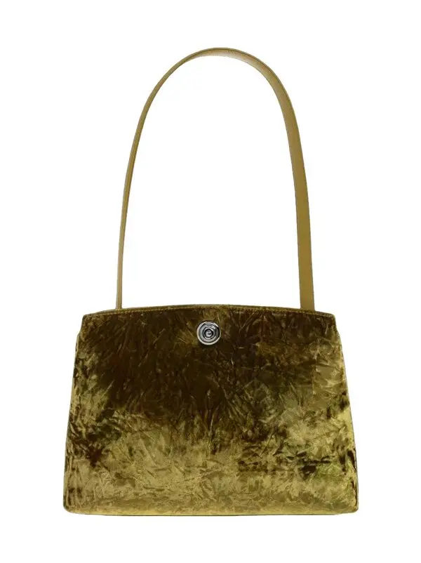LIFFNER Pushlock Velvet Shoulder Bag - Green