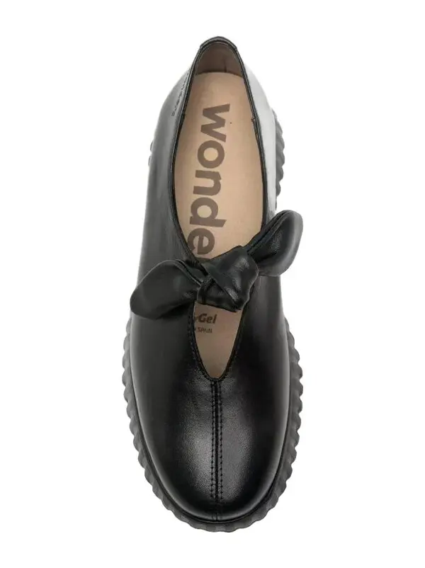 WONDERS Flexfly 21 Bow-detail Chunky-sole Loafers - Black