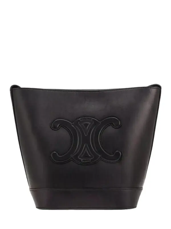 Celine 2020s Triomphe Shoulder Bag - Black