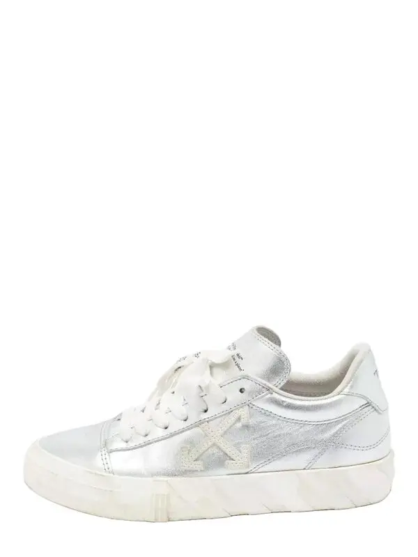 Off-White Vulcanized Lace-up Sneakers - Silver