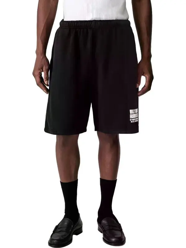 WILLY CHAVARRIA Fashion Services Buffalo Elasticated-waist Shorts - Black