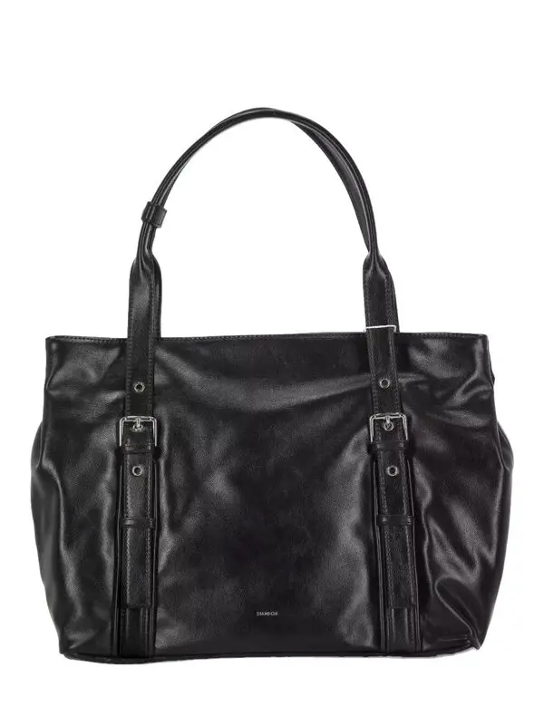 STAND OIL Buckle-detail Tote Bag - Black