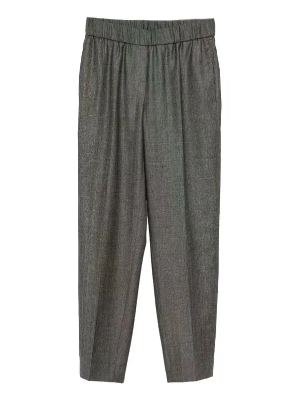 Peserico Prince Of Wales Check Trousers - Grey