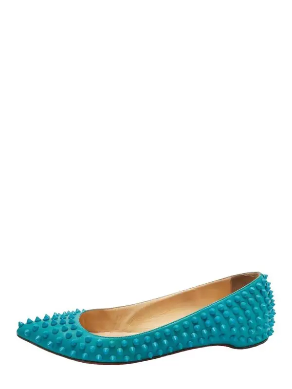 CHRISTIAN LOUBOUTIN Pigalle Spikes Ballet Flats - Blue