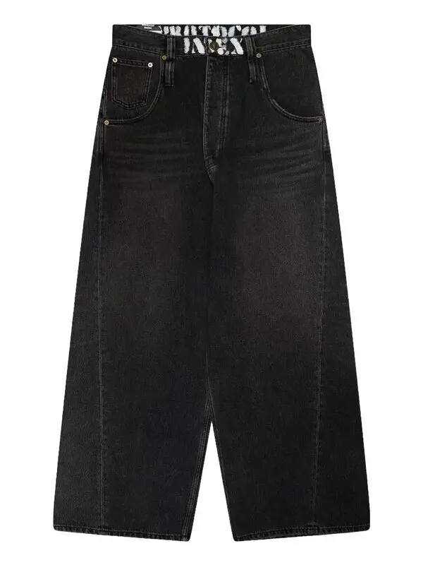 PROTOCOL INDEX Retro Wide-leg Jeans - Black