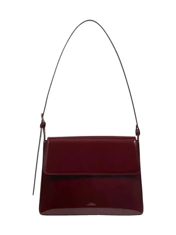 A.p.c. Virginie Polished Leather Shoulder Bag - Red