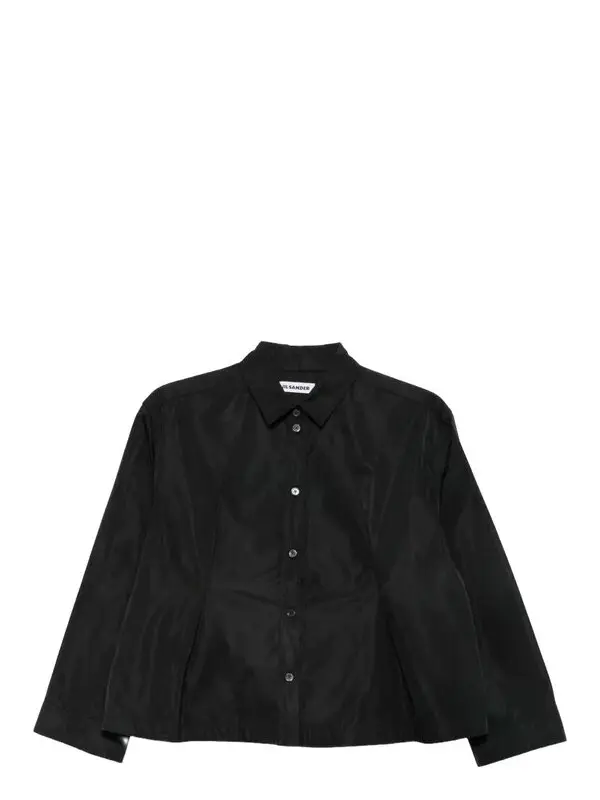 JIL SANDER Pleat-detail Shirt - Black