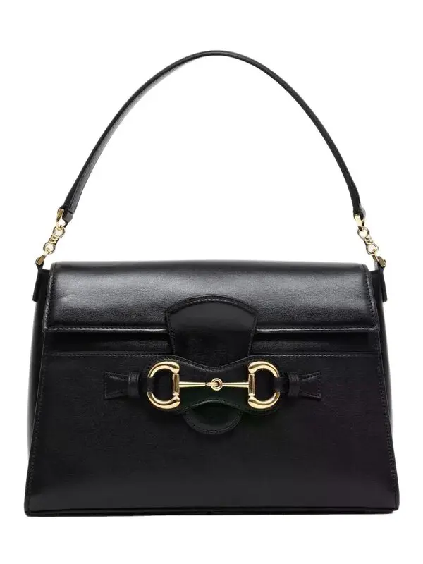 Gucci Medium Horsebit Leather Tote Bag - Black
