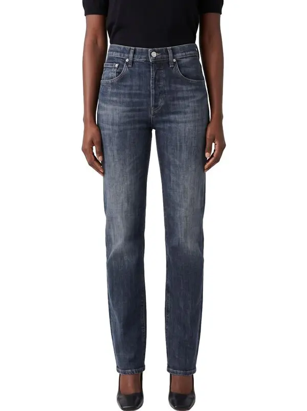 DONDUP Jacklin High-waisted Wide-leg Cotton Denim Jeans - Blue