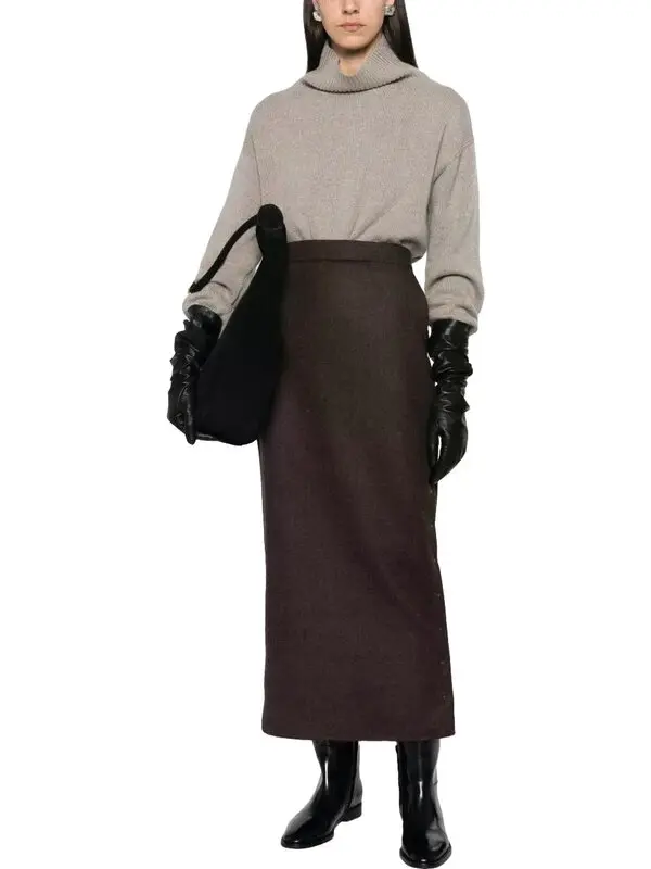 Soft Goat Ribbed-knit Roll-neck Sweater - Neutrals