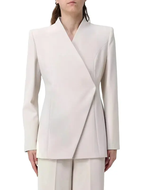HANITA Asymmetric-front Coat - Neutrals