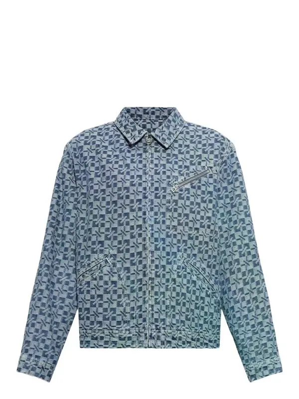 Kenzo Monogram-print Jacket - Blue