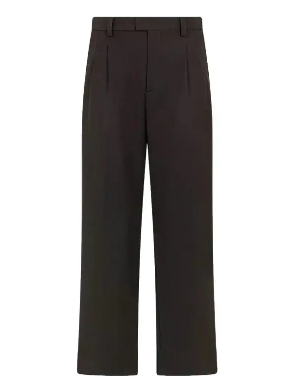 PAOLO PECORA Pleated Chino Trousers - Brown
