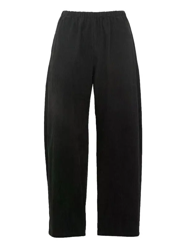 Apuntob Corduroy Drawstring Trousers - Black