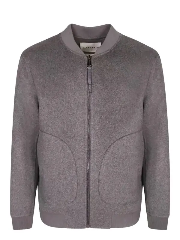 AMARANTO Zip-up Bomber Jacket - Grey