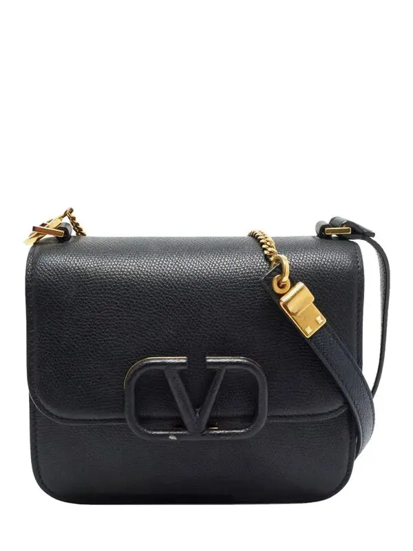 Valentino Garavani Vsling Grained Leather Cross Body Bag - Black