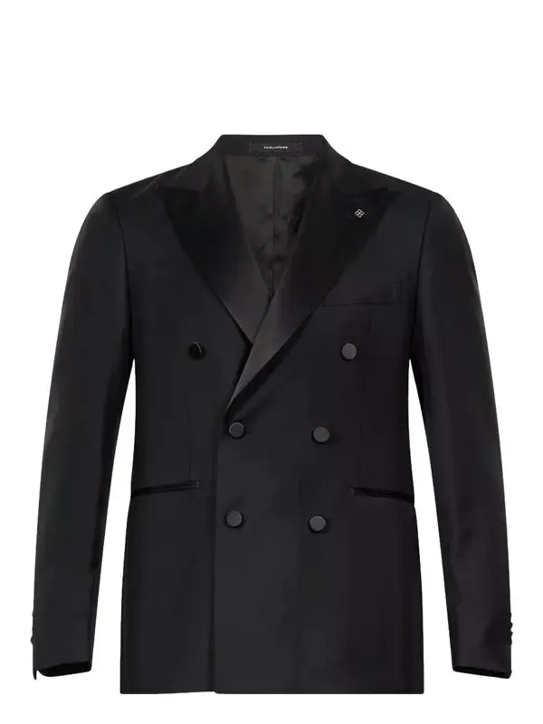 Tagliatore Double-breasted Peak-lapel Suit - Black