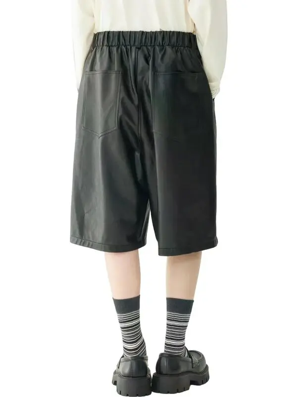 STUDIO TOMBOY Faux-leather Shorts - Black