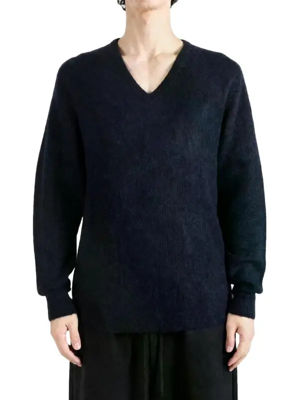 Auralee V-neck Sweater - Blue