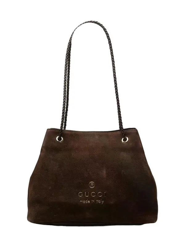 Gucci 2000-2015 Medium Nubuck Gifford Tote Bag - Brown