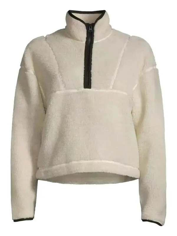 CASALL Fleece Quarter-zip Sweater - Neutrals