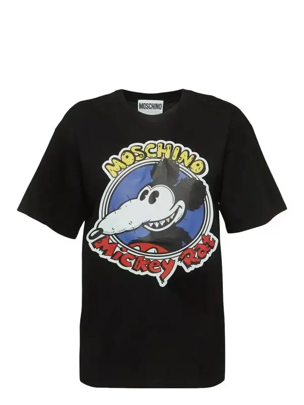 Moschino Mickey Rat T-shirt - Black