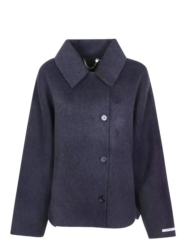 GIOVANNI PARIS Pascale Spread-collar Button-up Jacket - Grey