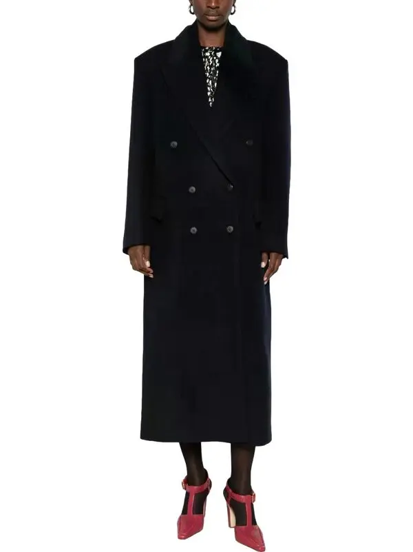 IVY OAK Iocirce Double-breasted Coat - Blue