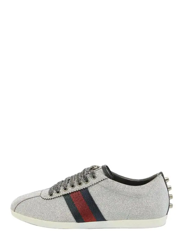 Gucci Bambi Web Detail Sneakers - Silver