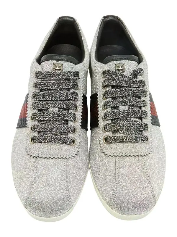 Gucci Bambi Web Detail Sneakers - Silver