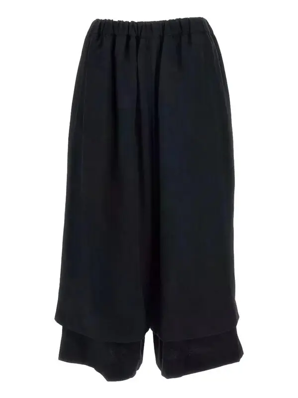 Comme Des Garçons Layered-hem Trousers - Black