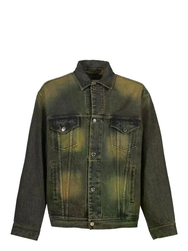 SONG FOR THE MUTE Faded-effect Denim Jacket - Black