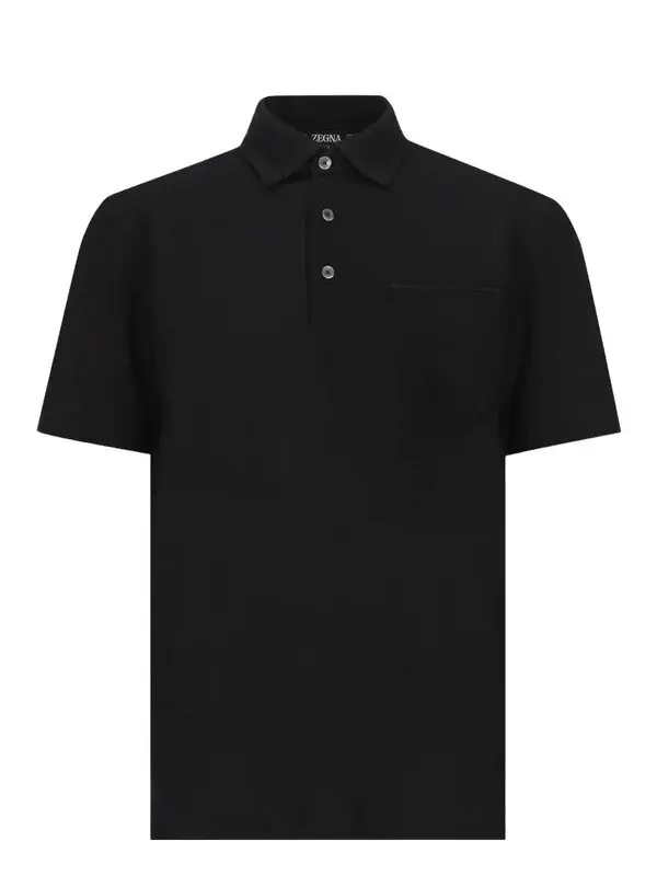 Zegna Chest-pocket Polo Shirt - Black